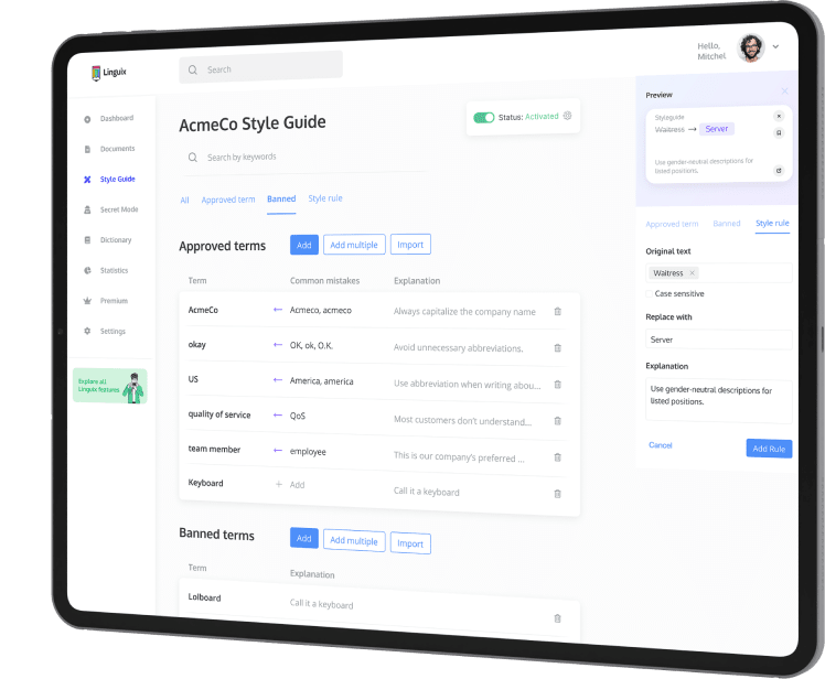 Linguix: AI Writing Platform for Teams
